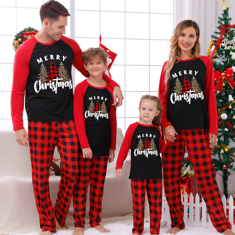 lusailstore -Christmas Elements Print Family Pajama Sets
