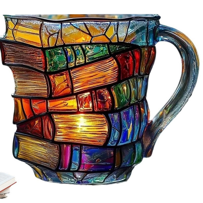 lusailstore - unique book stack coffee cup