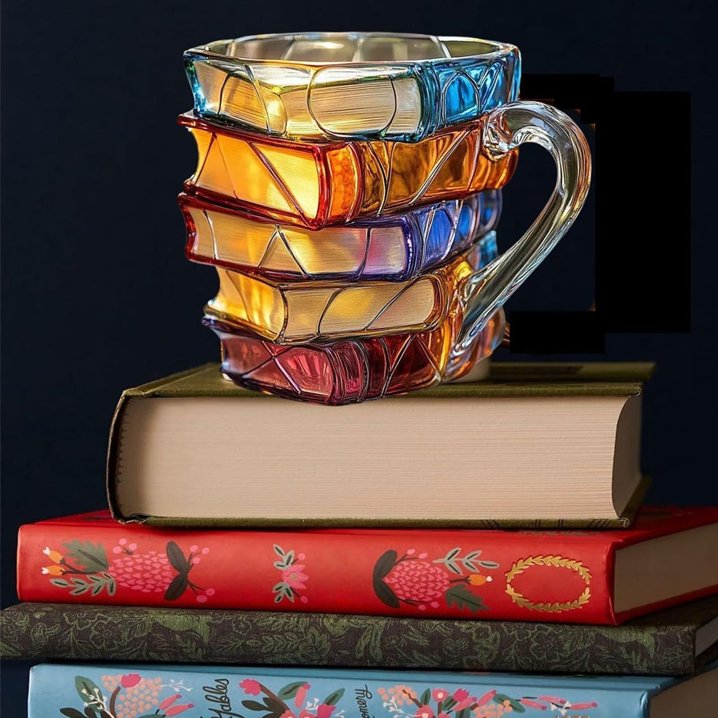 lusailstore - unique book stack coffee cup