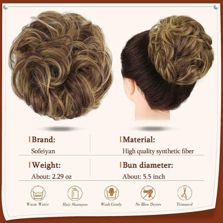 lusailstore™-Claw Clip Messy Bun Hair Piece